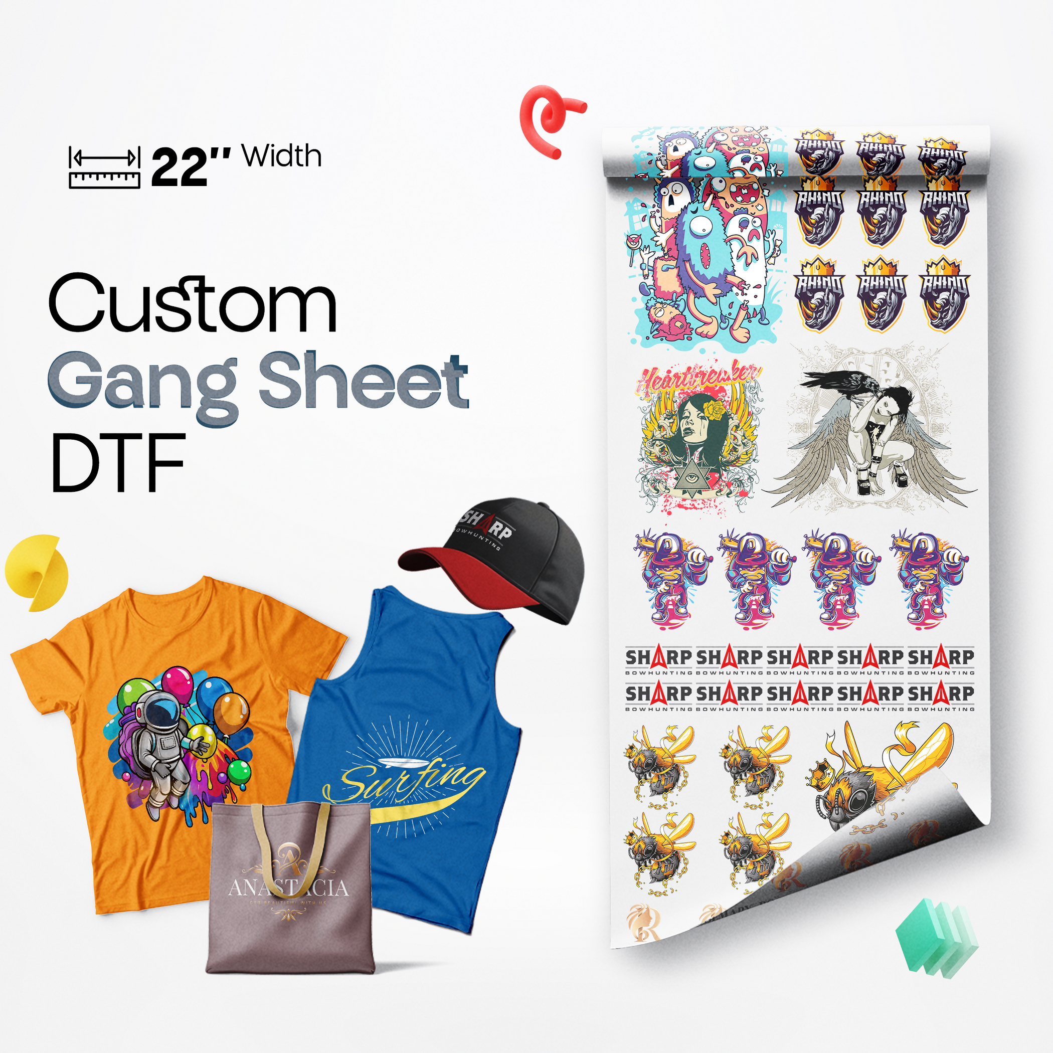 Pre-Made DTF Gang Sheets Canada | Ready-to-Press Heat Transfers ...