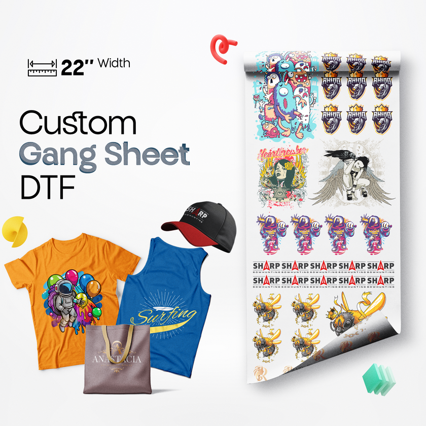 DTF Heat Transfers - Upload Your DTF Sheet – Falcon Transfers