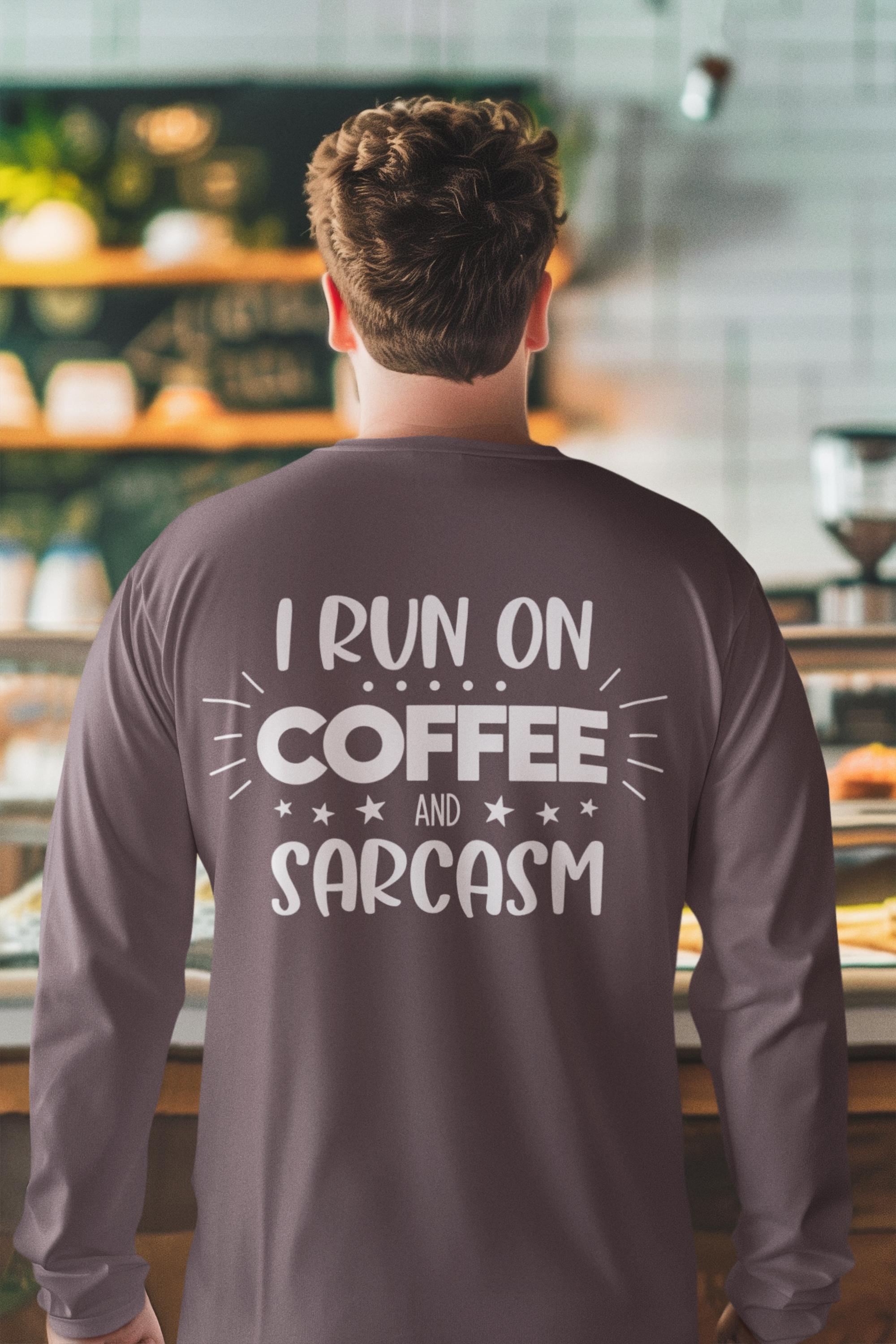☕⚡ I Run on Coffee and Sarcasm – Bold Statement | DTF Transfer FT945 ...