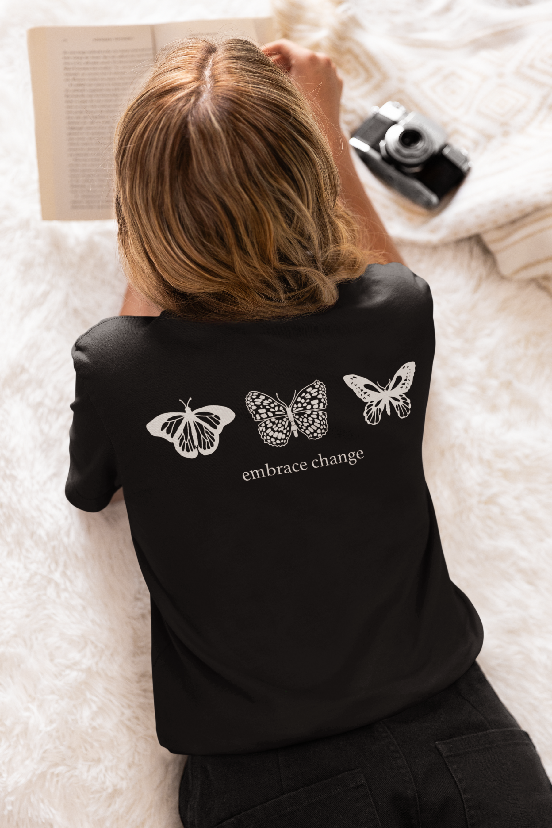 🤍 Embrace Change – Butterfly Evolution | Minimal DTF Transfer FT817 ...
