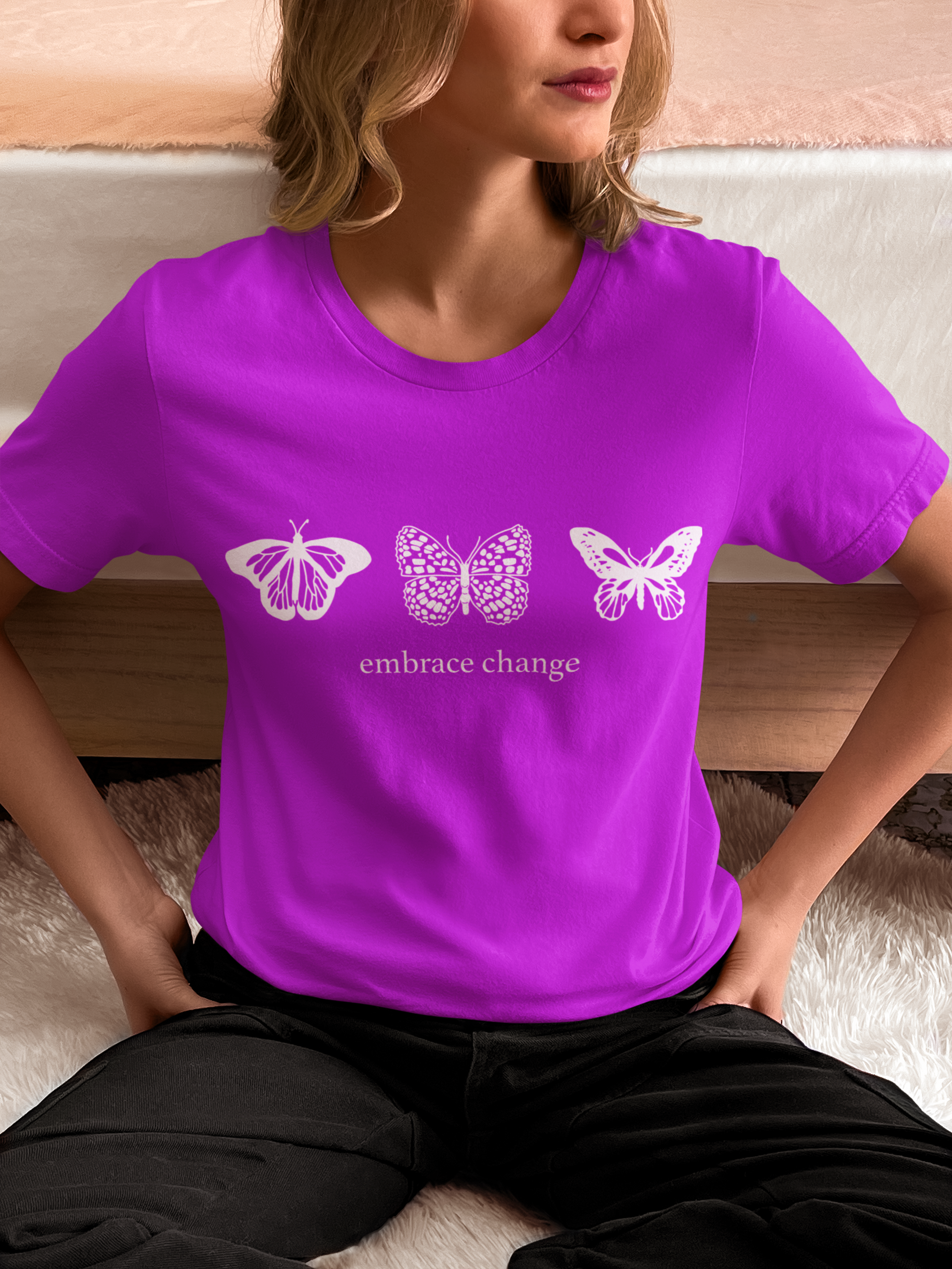 🤍 Embrace Change – Butterfly Evolution | Minimal DTF Transfer FT817 ...