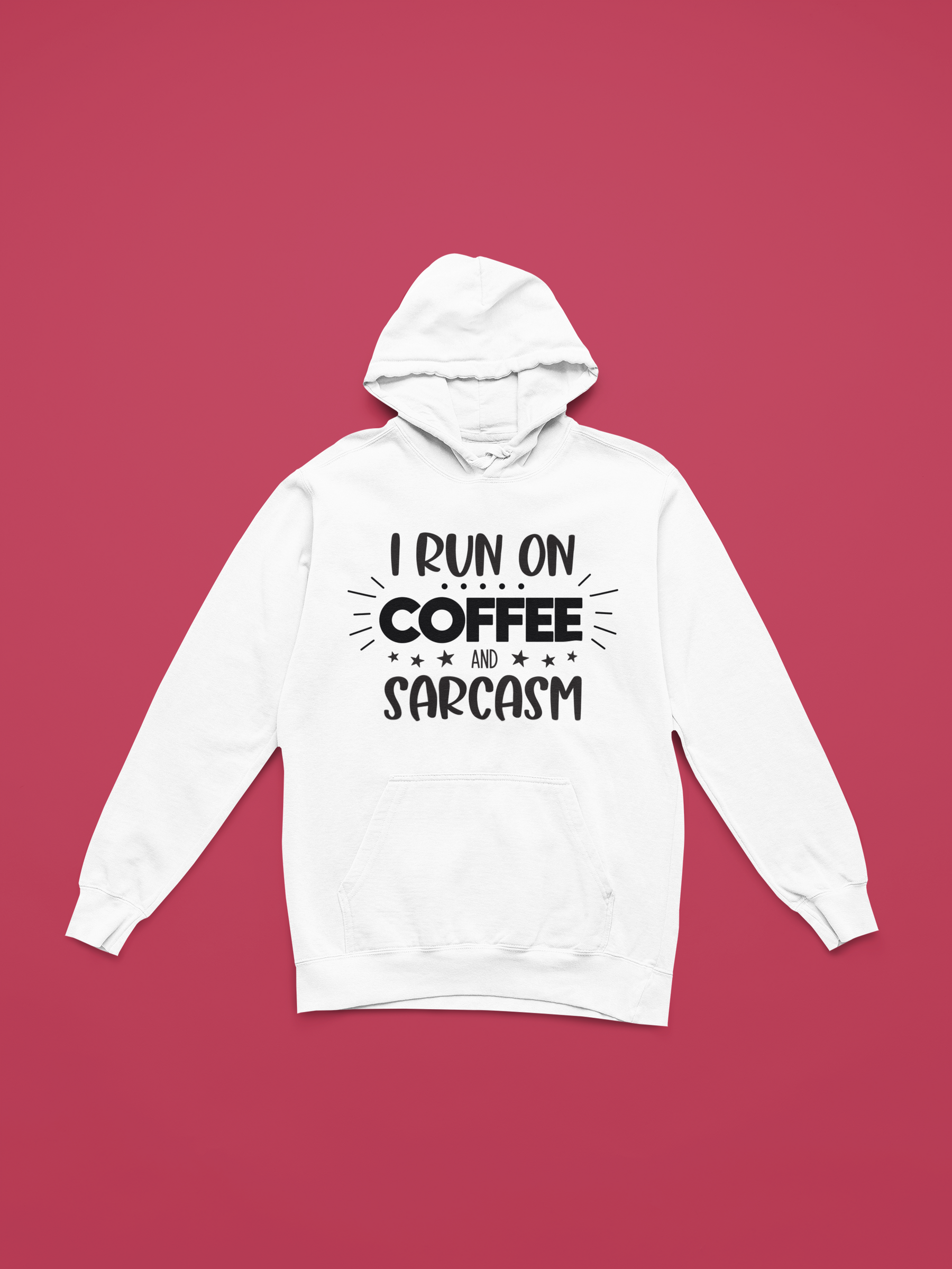 🖤☕ I Run on Coffee and Sarcasm – Minimal Dark Statement | DTF Transfer ...