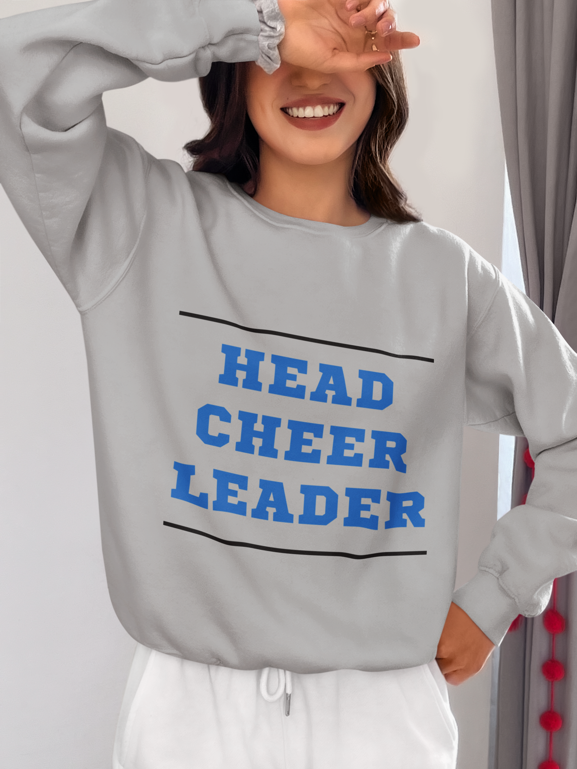 📣 Head Cheer Leader Black Line DTF Transfer FT541 – Falcon Transfers