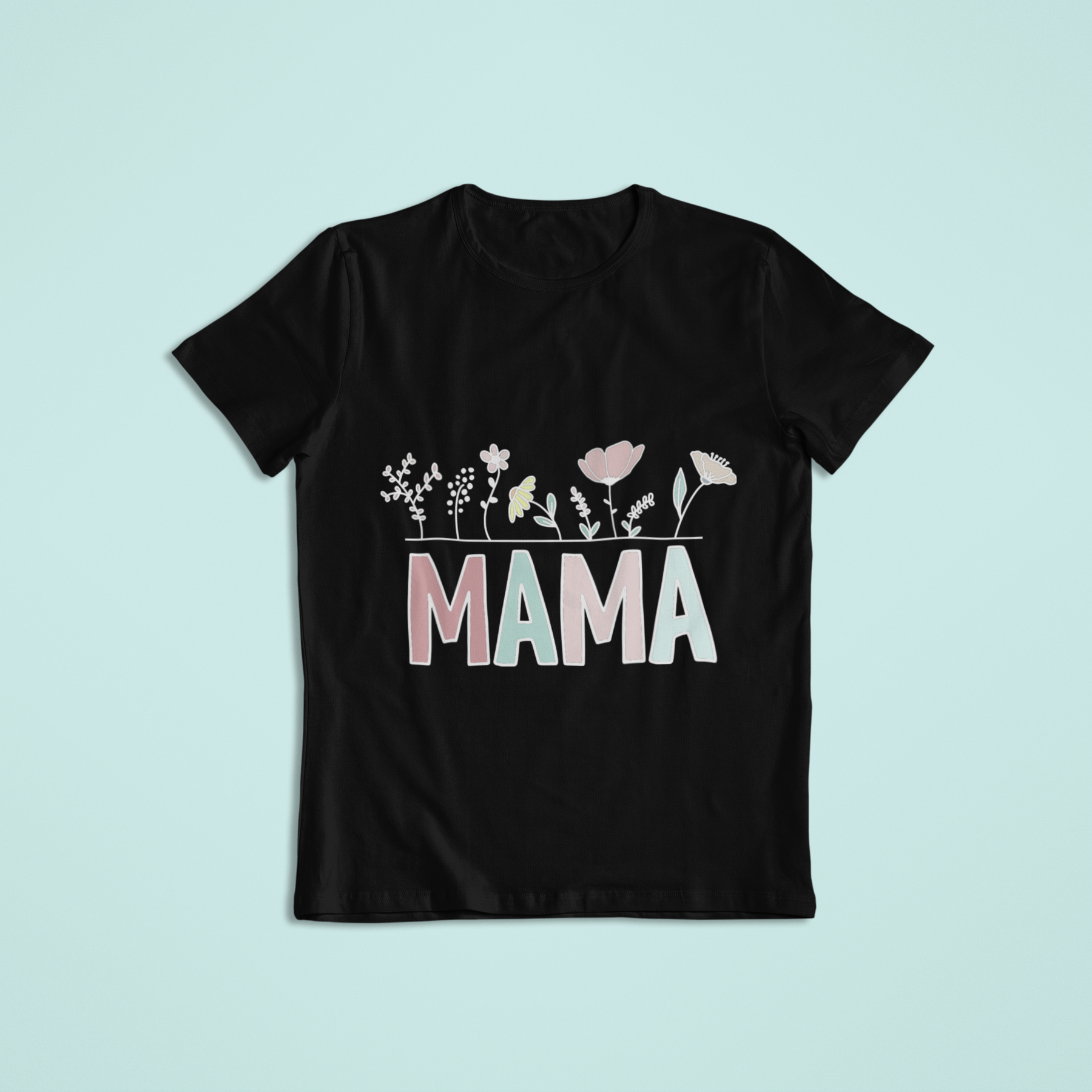 🌸 Mama – Floral Typography | Soft Color DTF Transfer FT826 – Falcon ...
