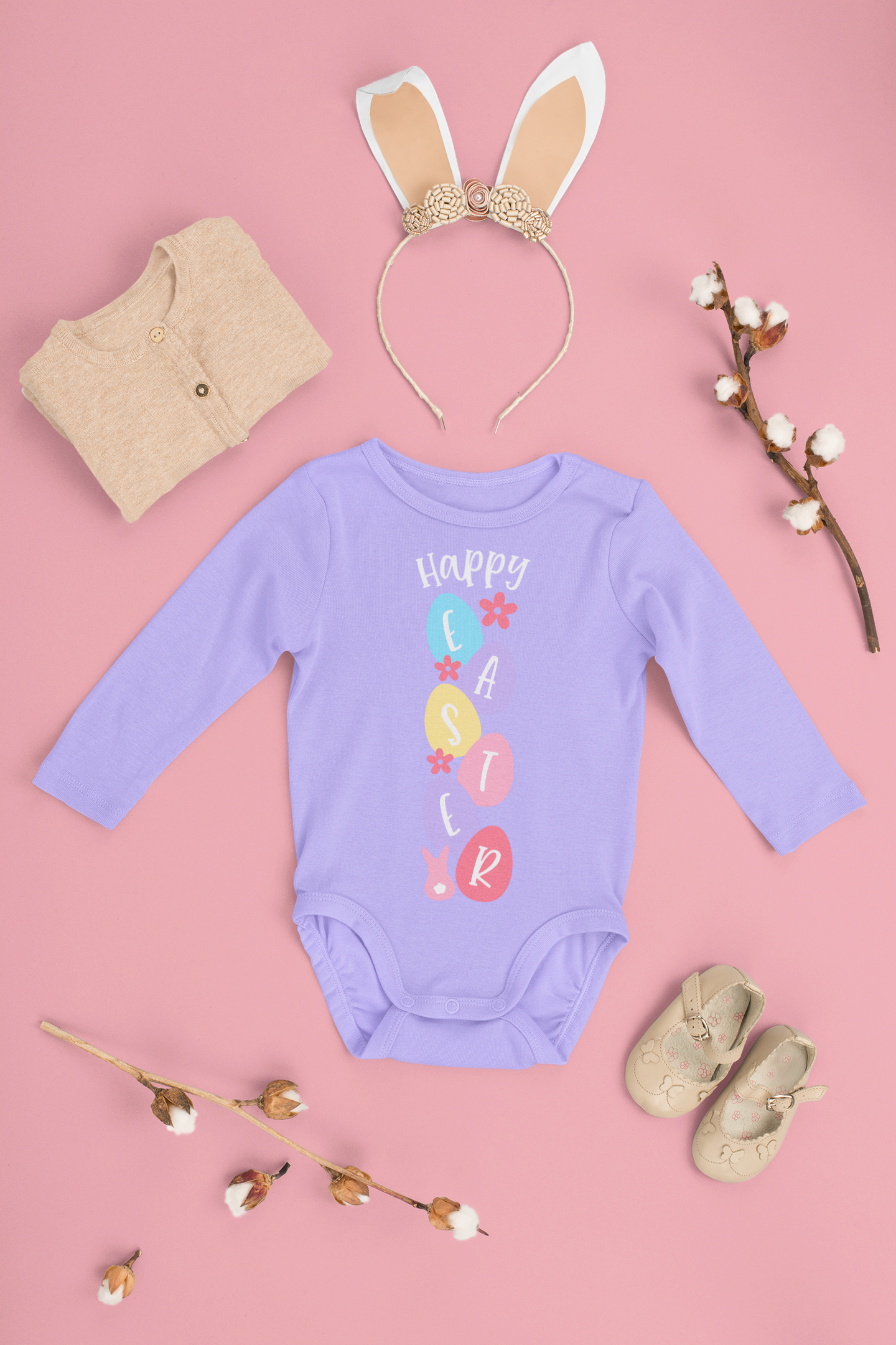 🌸 Happy Easter Cute Design DTF Transfer FT354 – Falcon Transfers