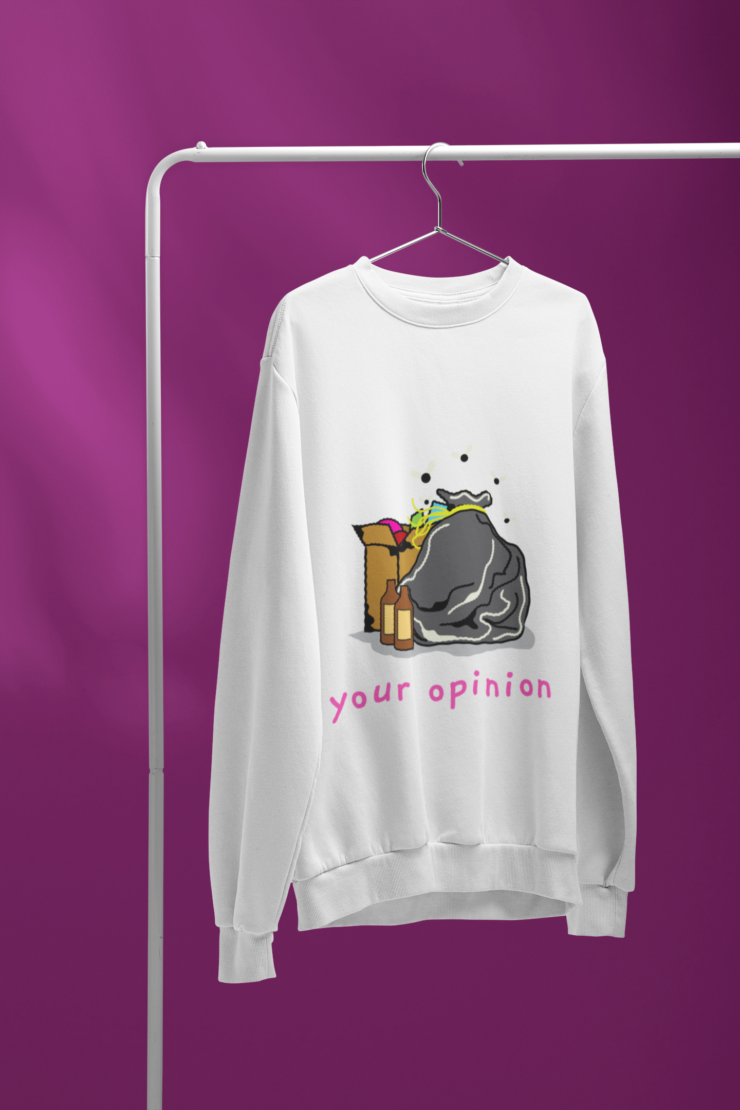 🗑️😌 Your Opinion | Zero-Care Humor DTF Transfer FT855 – Falcon Transfers