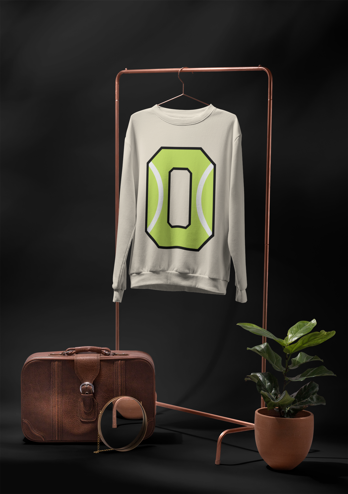 🎾 “0” – Zero – Neon Green Tennis-Style Numeric | DTF Transfer FT1040 ...