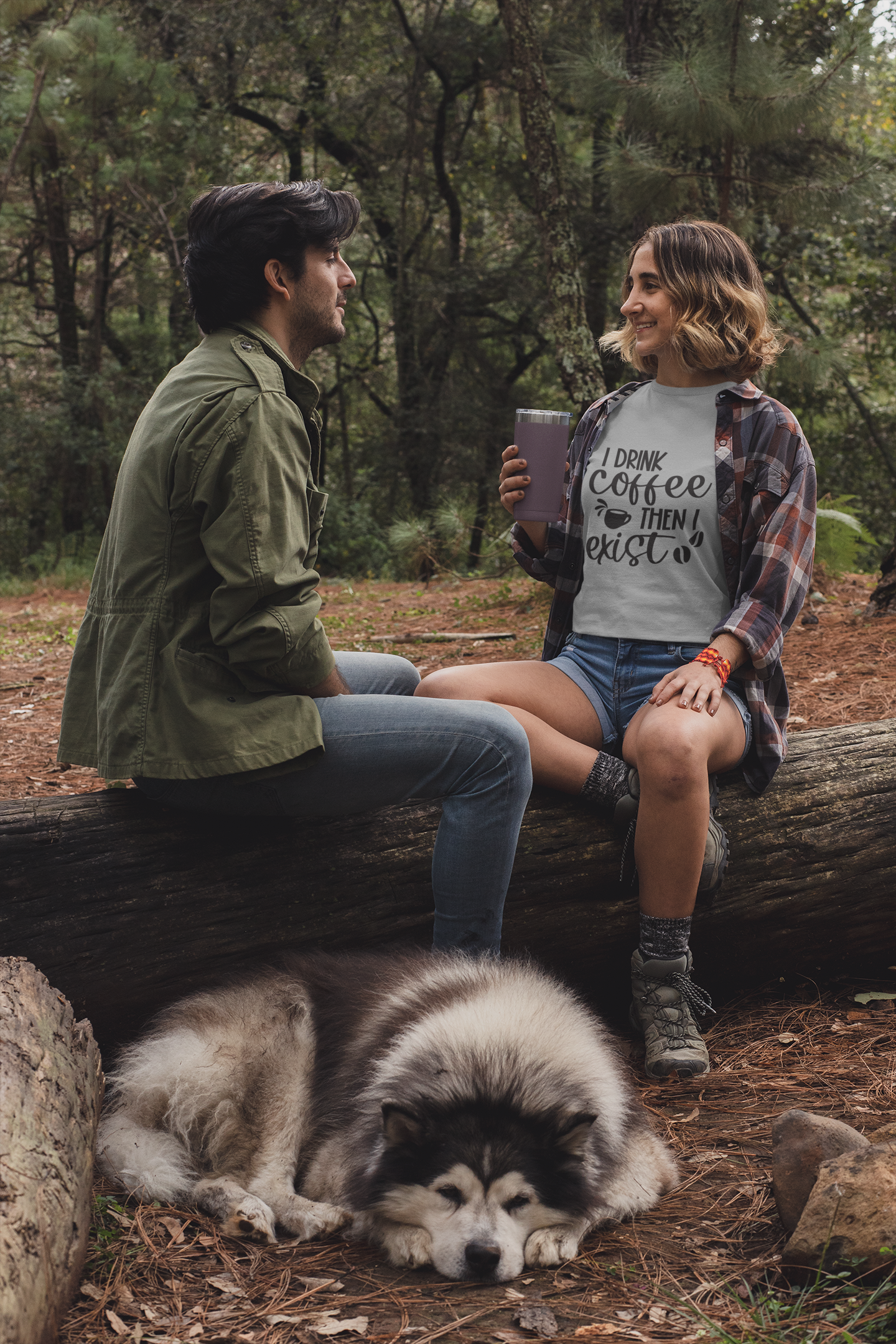 ☕🖤 I Drink Coffee Then I Exist – Minimal Coffee Quote | DTF Transfer F ...